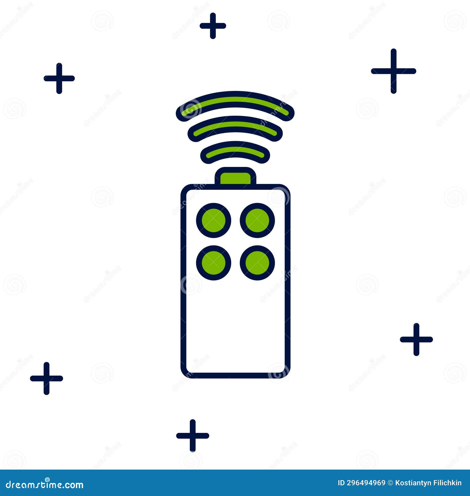 Filled Outline Remote Control for the Camera Icon Isolated on White ...