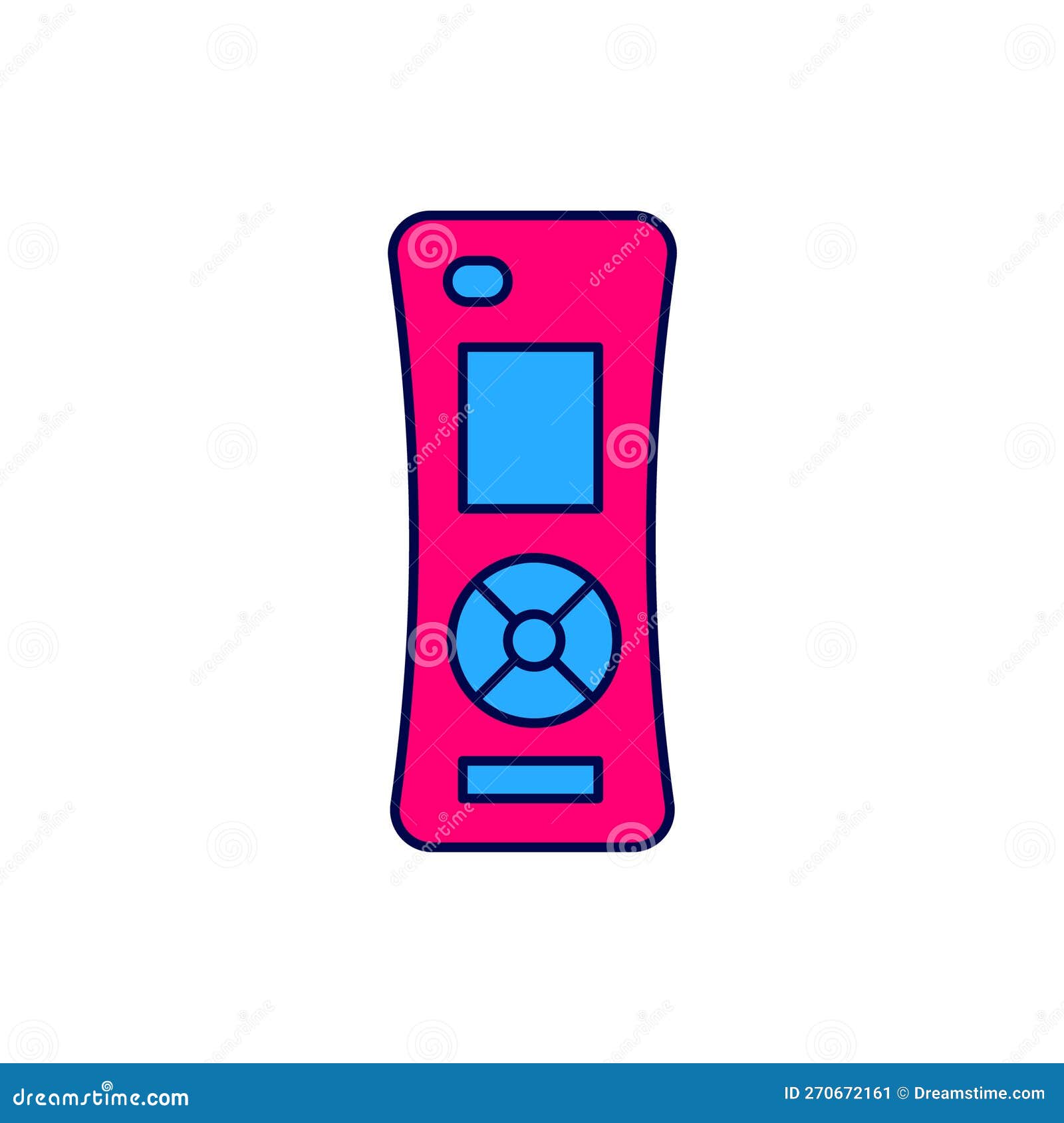 Filled Outline Remote Control Icon Isolated on White Background. Vector ...