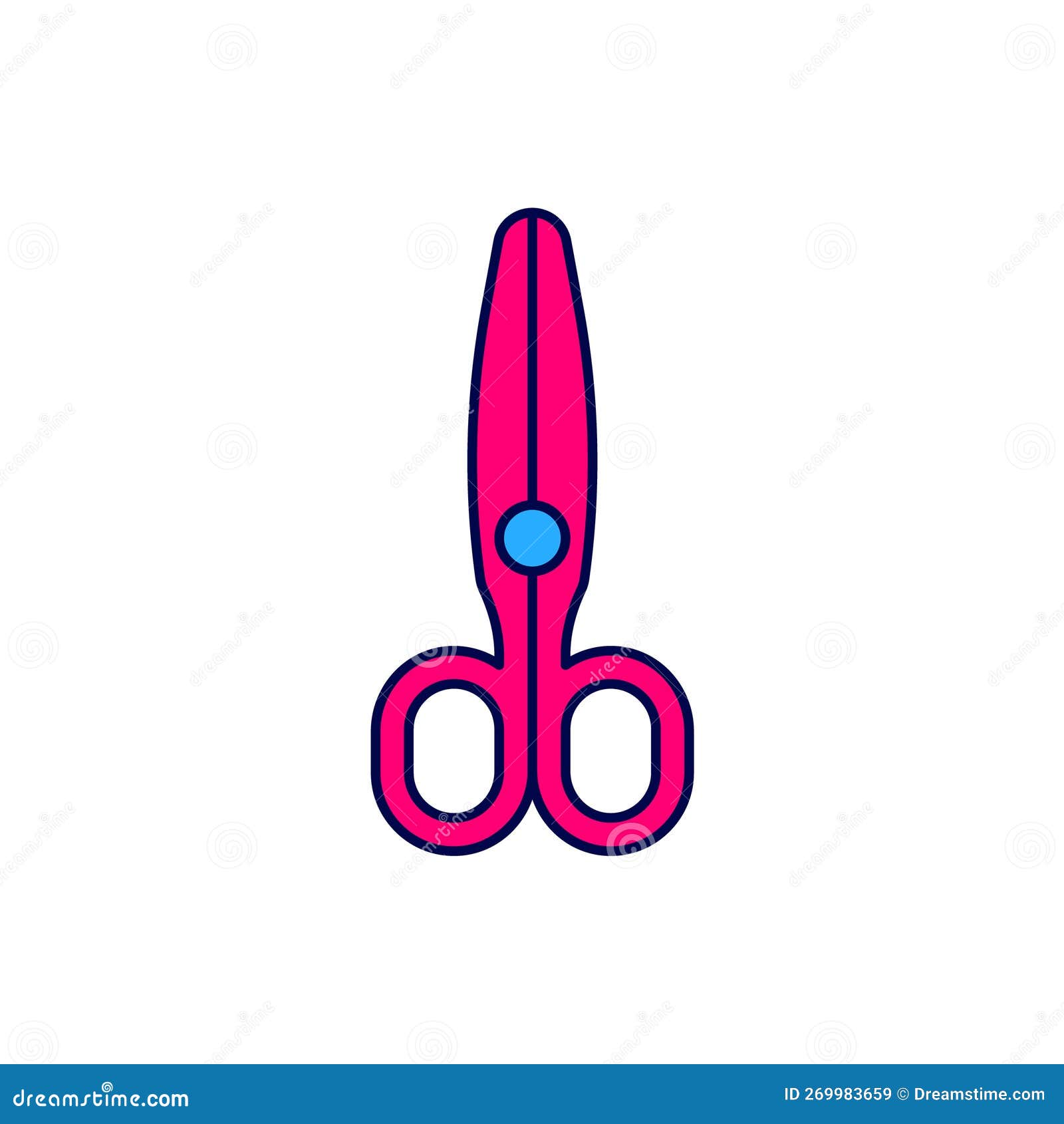 Filled Outline Scissors Icon Isolated on White Background. Tailor ...