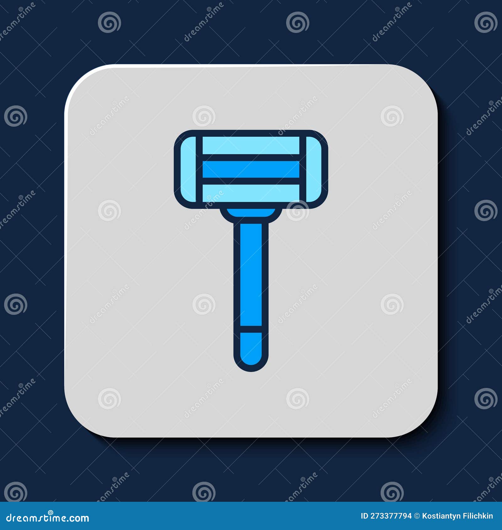 Outline Shaving Razor Vector Icon. Isolated Black Simple Line Element ...