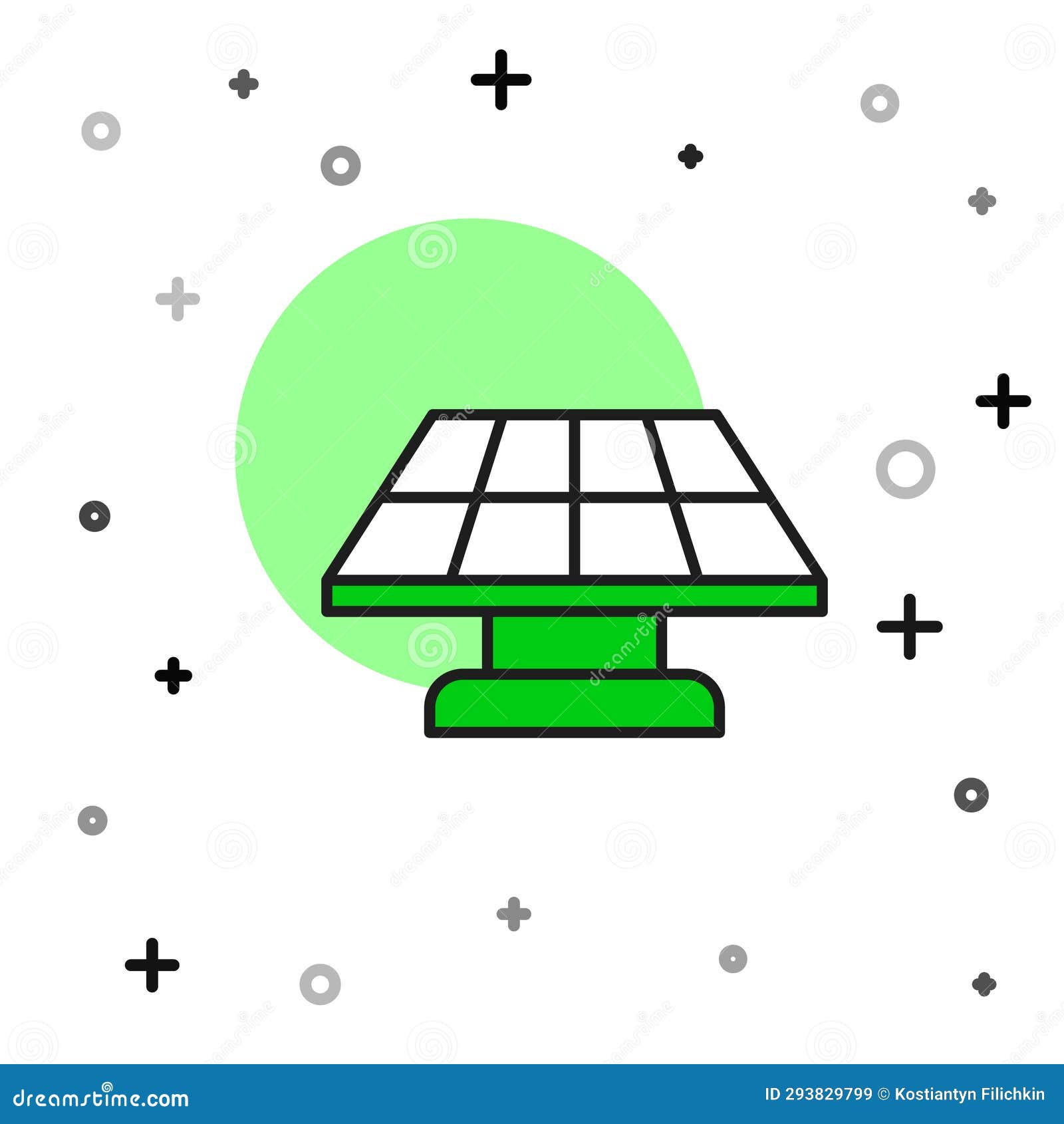 Outline Solar Plug Vector Icon. Isolated Black Simple Line Element Illustration From Ecology ...