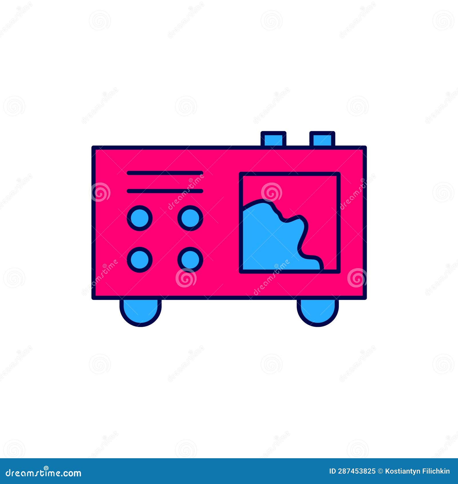 Filled Outline Spectrometer Icon Isolated on White Background. Vector ...