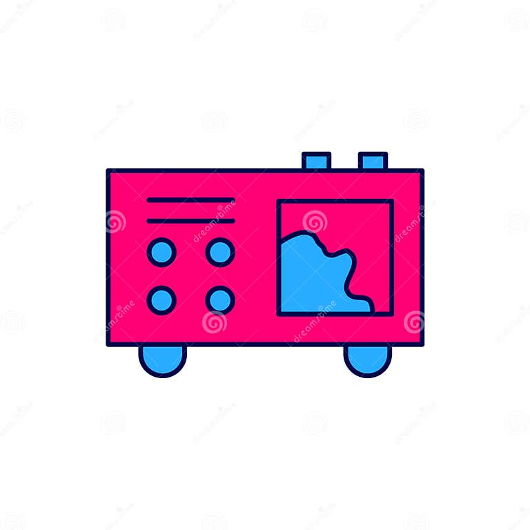 Filled Outline Spectrometer Icon Isolated on White Background. Vector ...