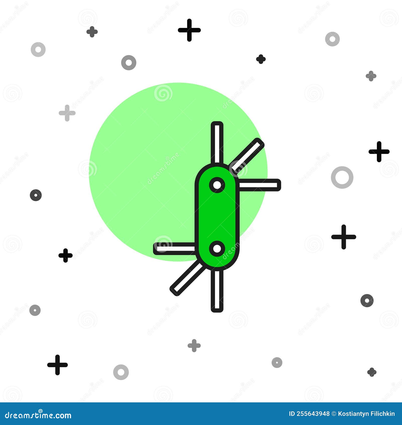 Filled Outline Tool Allen Keys Icon Isolated on White Background ...