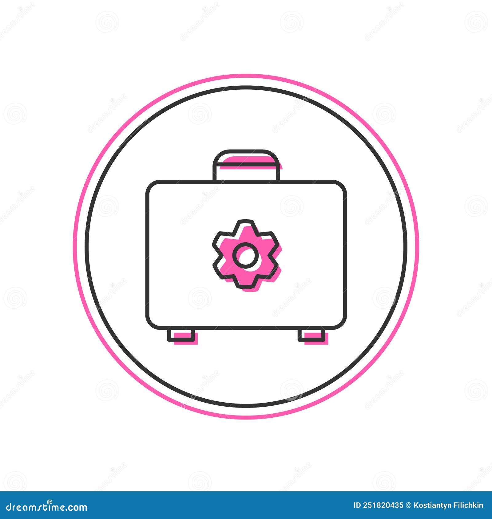 Filled Outline Toolbox Icon Isolated on White Background. Tool Box Sign ...