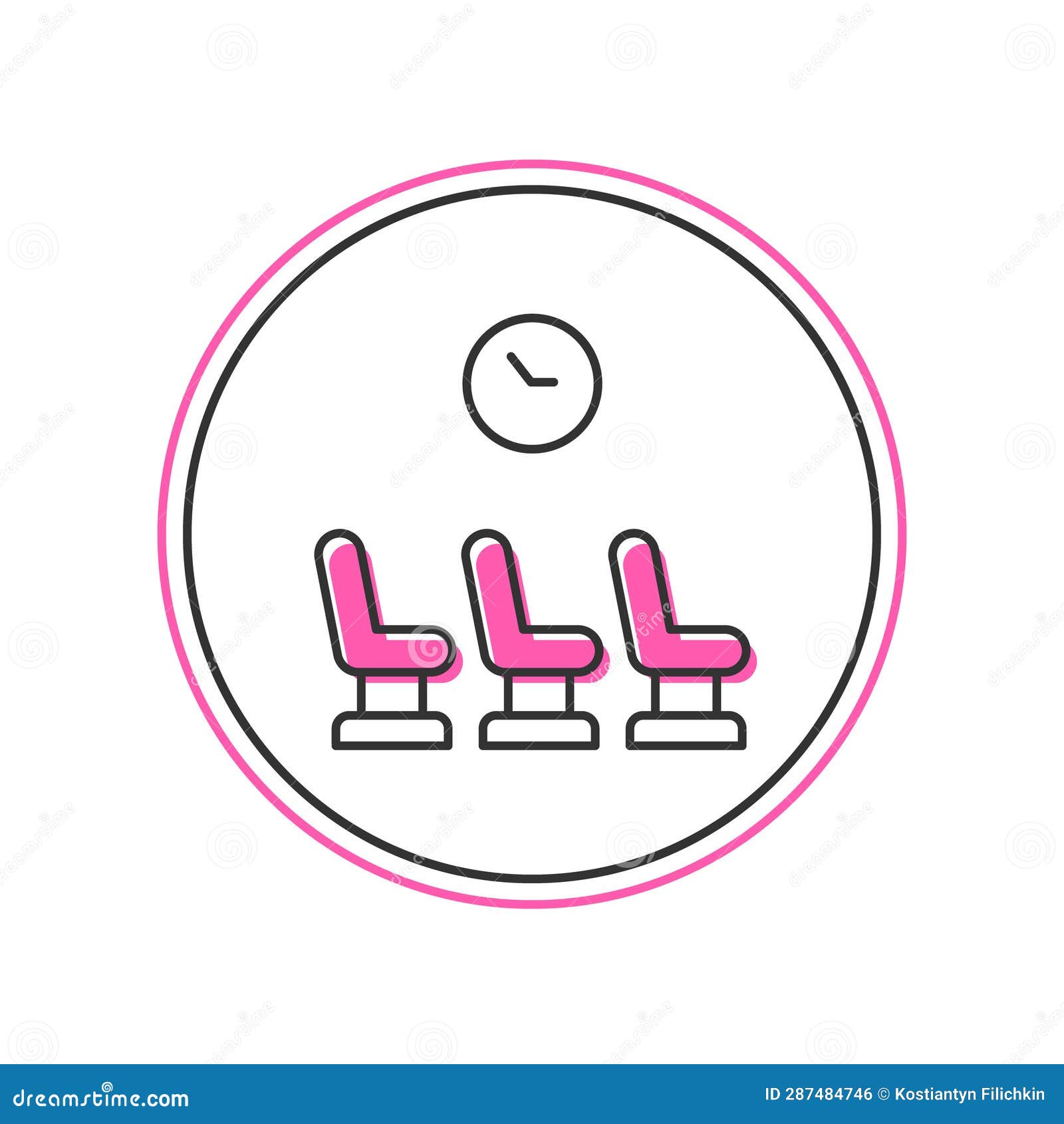 Outline Waiting Place Vector Icon. Isolated Black Simple Line Element ... Outline Waiting Place Vector Icon. Isolated Black Simple Line Element ...