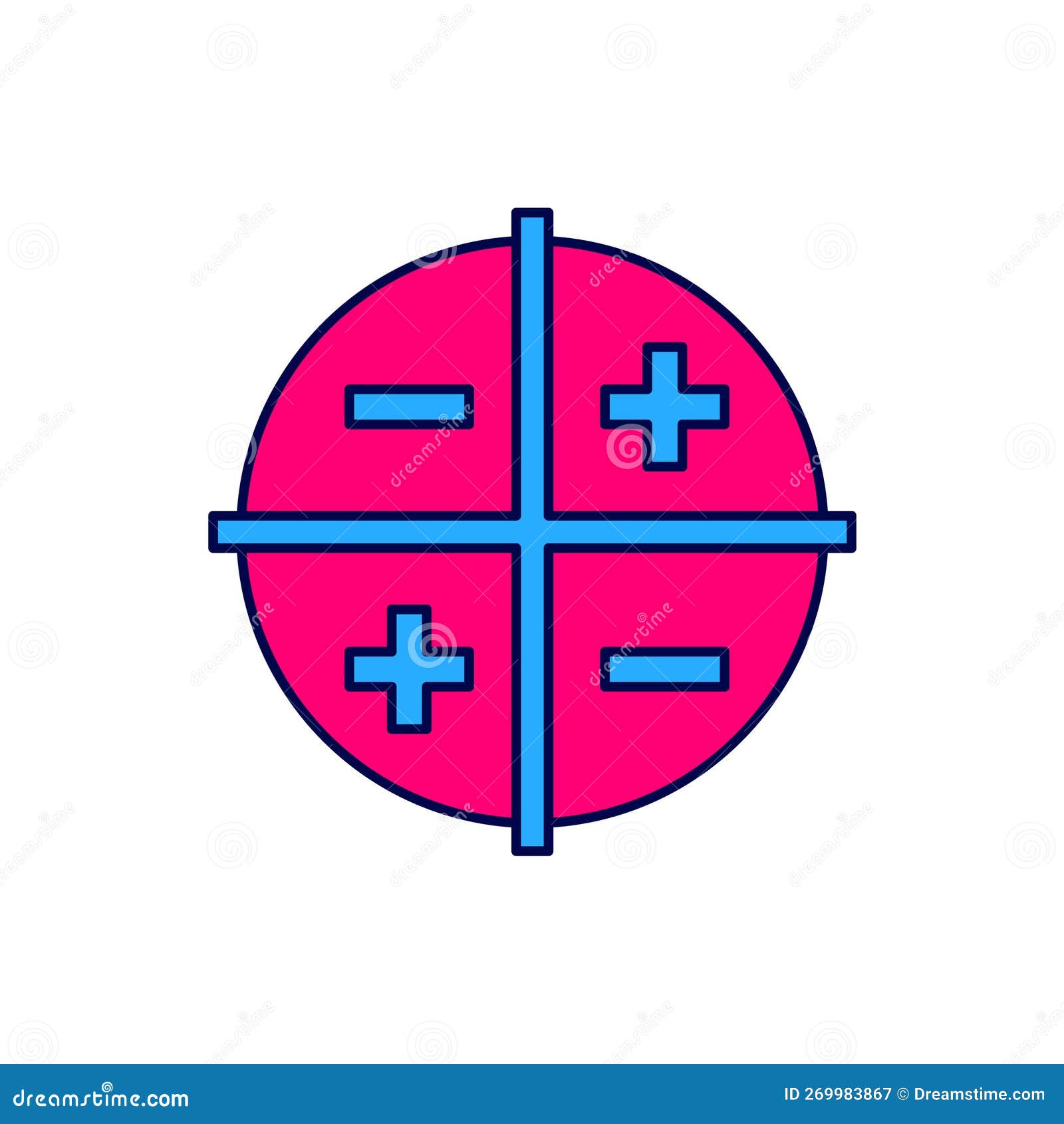 Filled Outline XYZ Coordinate System Icon Isolated on White Background ...