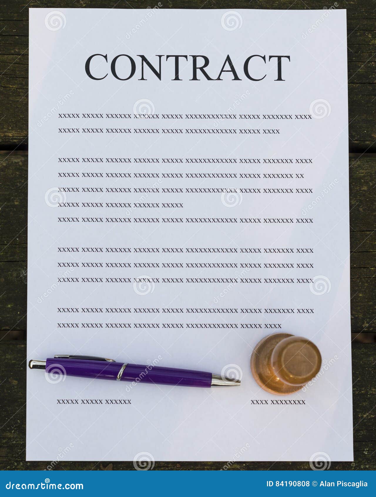 Filled paper contract stock photo. Image of signing, legal - 84190808