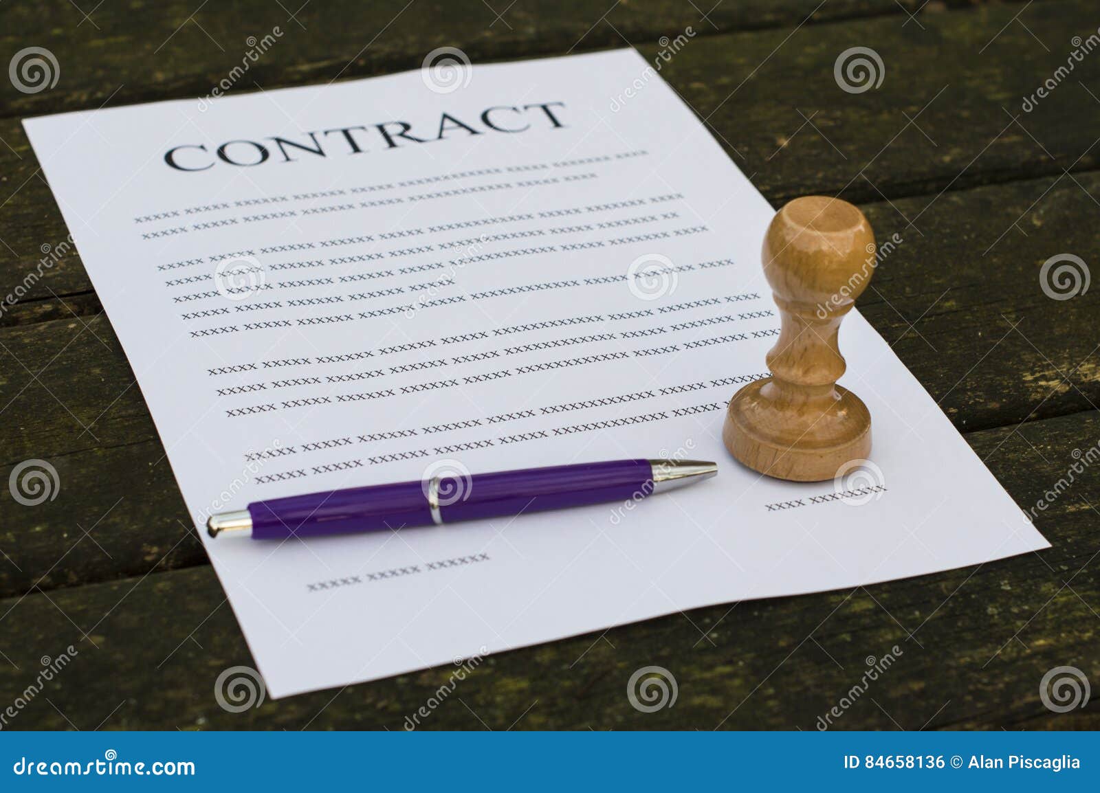 Filled paper contract stock photo. Image of certificate - 84658136