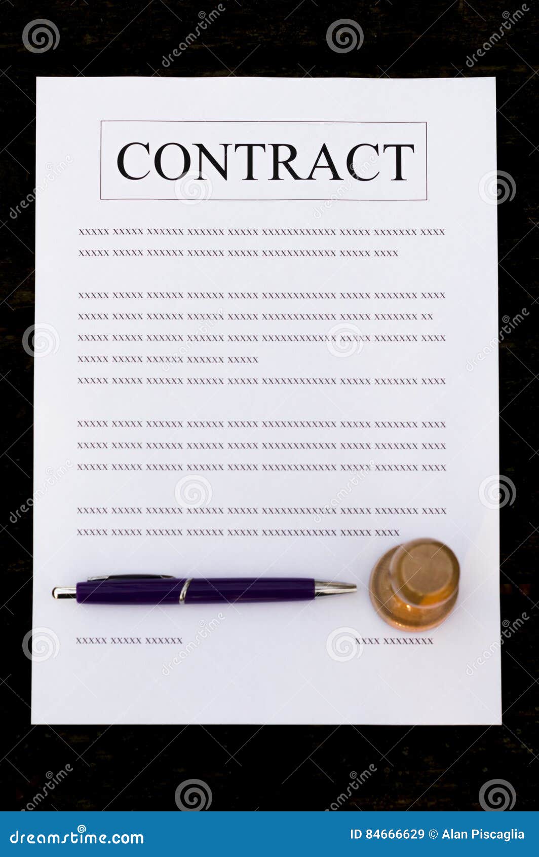 Filled paper contract stock image. Image of lawyer, working - 84666629