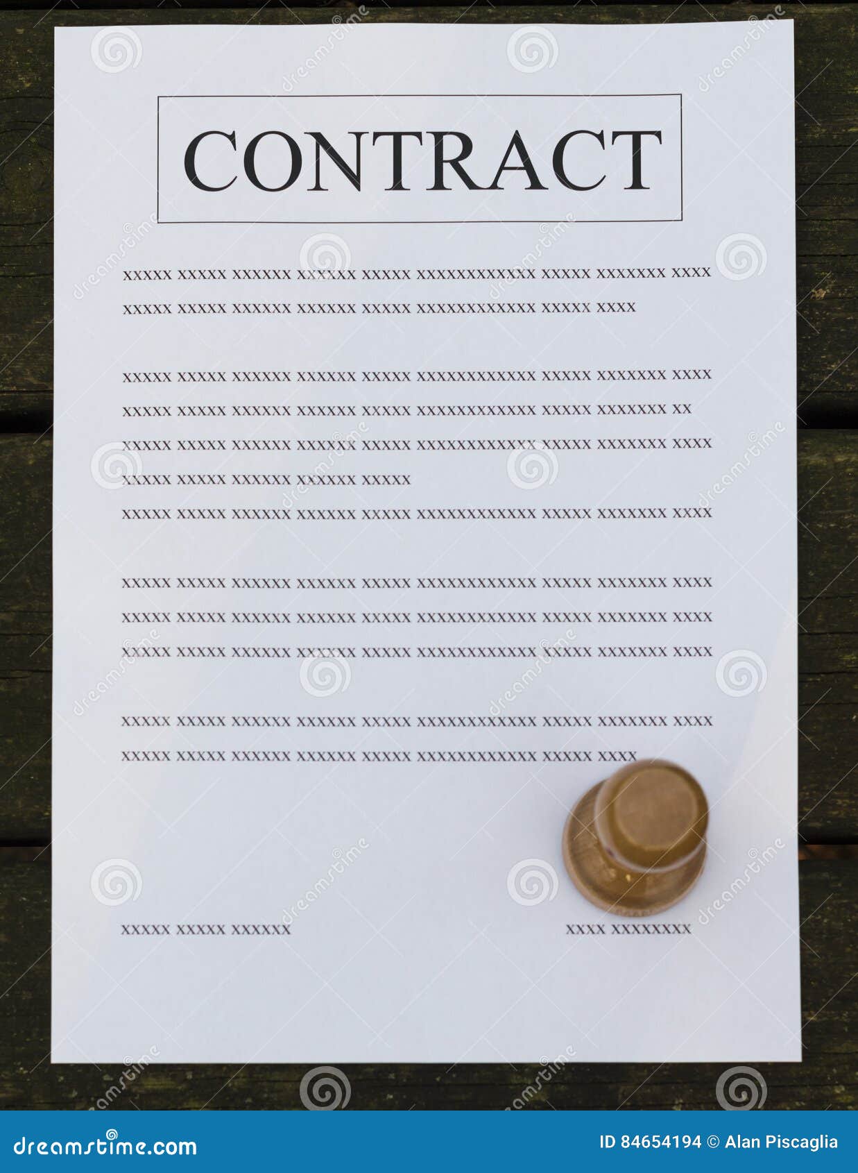 Filled paper contract stock photo. Image of sign, working - 84654194