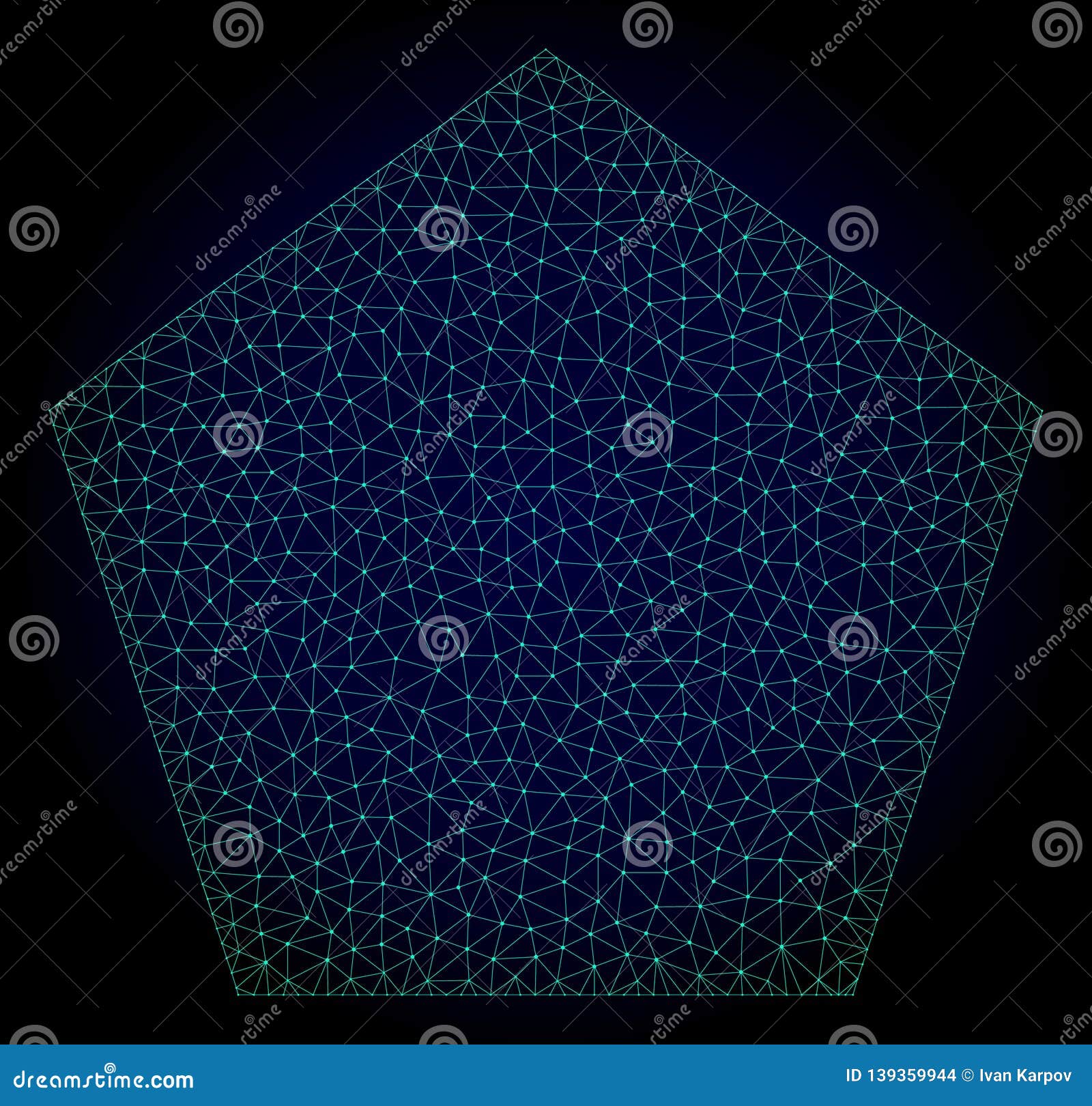 Filled Pentagon Polygonal Frame Vector Mesh Illustration Stock Vector ... Filled Pentagon Polygonal Frame Vector Mesh Illustration Stock Vector ...