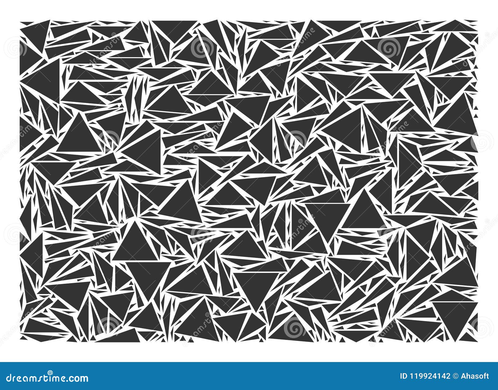Filled Rectange Mosaic of Triangles Stock Vector - Illustration of ...