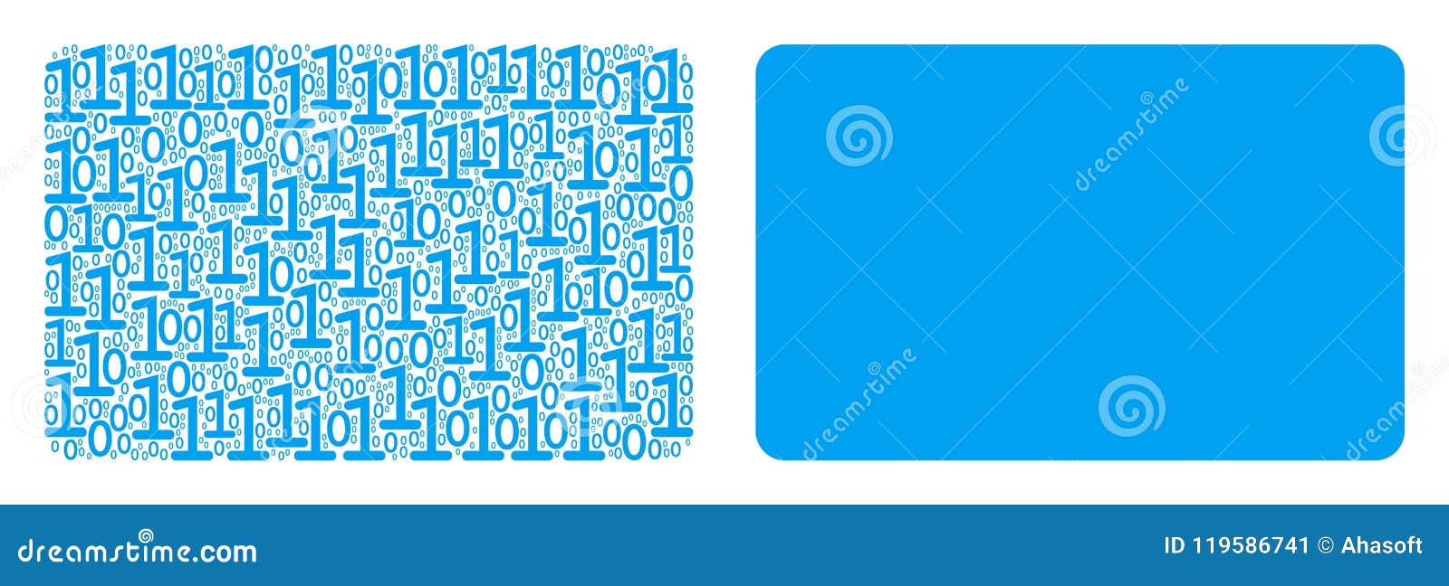 Filled Rectangle Composition of Binary Digits Stock Vector ...