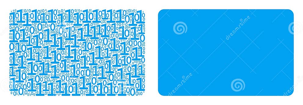 Filled Rectangle Composition of Binary Digits Stock Vector ...