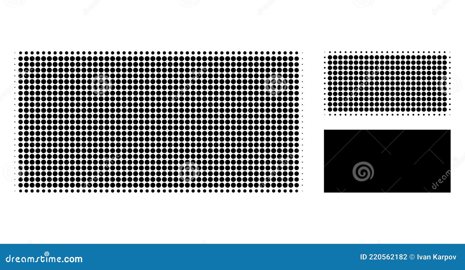 Filled Rectangle Halftone Dotted Icon Stock Vector - Illustration of ...