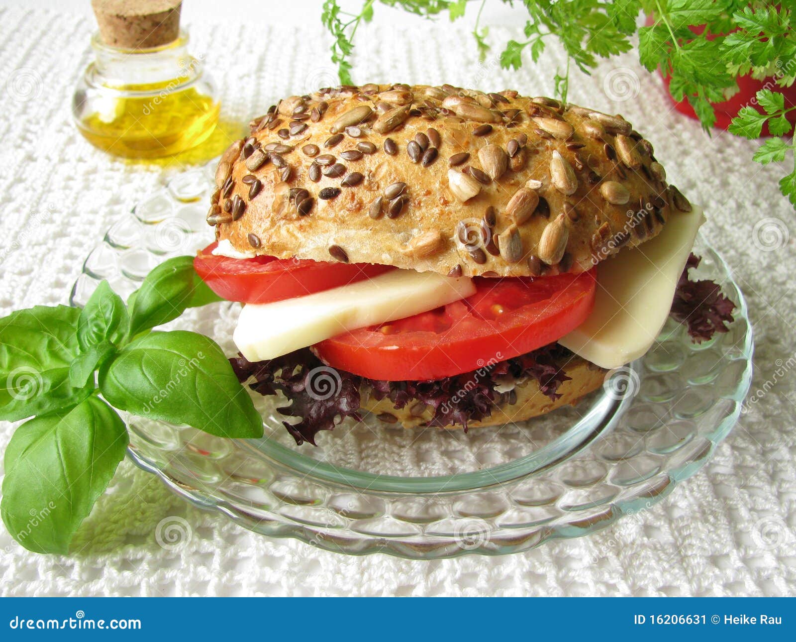 Filled roll stock image. Image of food, mozarella, fast - 16206631