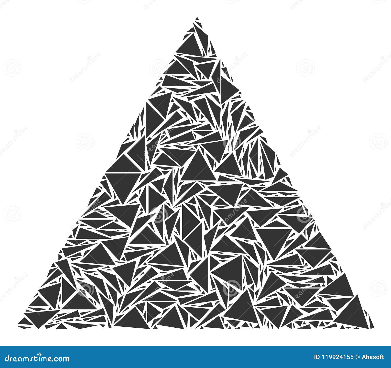 Filled Triangle Collage of Triangles Stock Vector - Illustration of ...