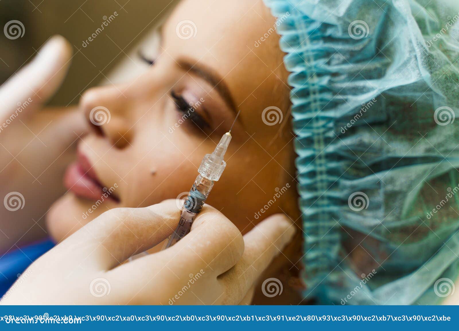 Filler Injection in Cheekbones. Contour Plastic for Correcting the ...