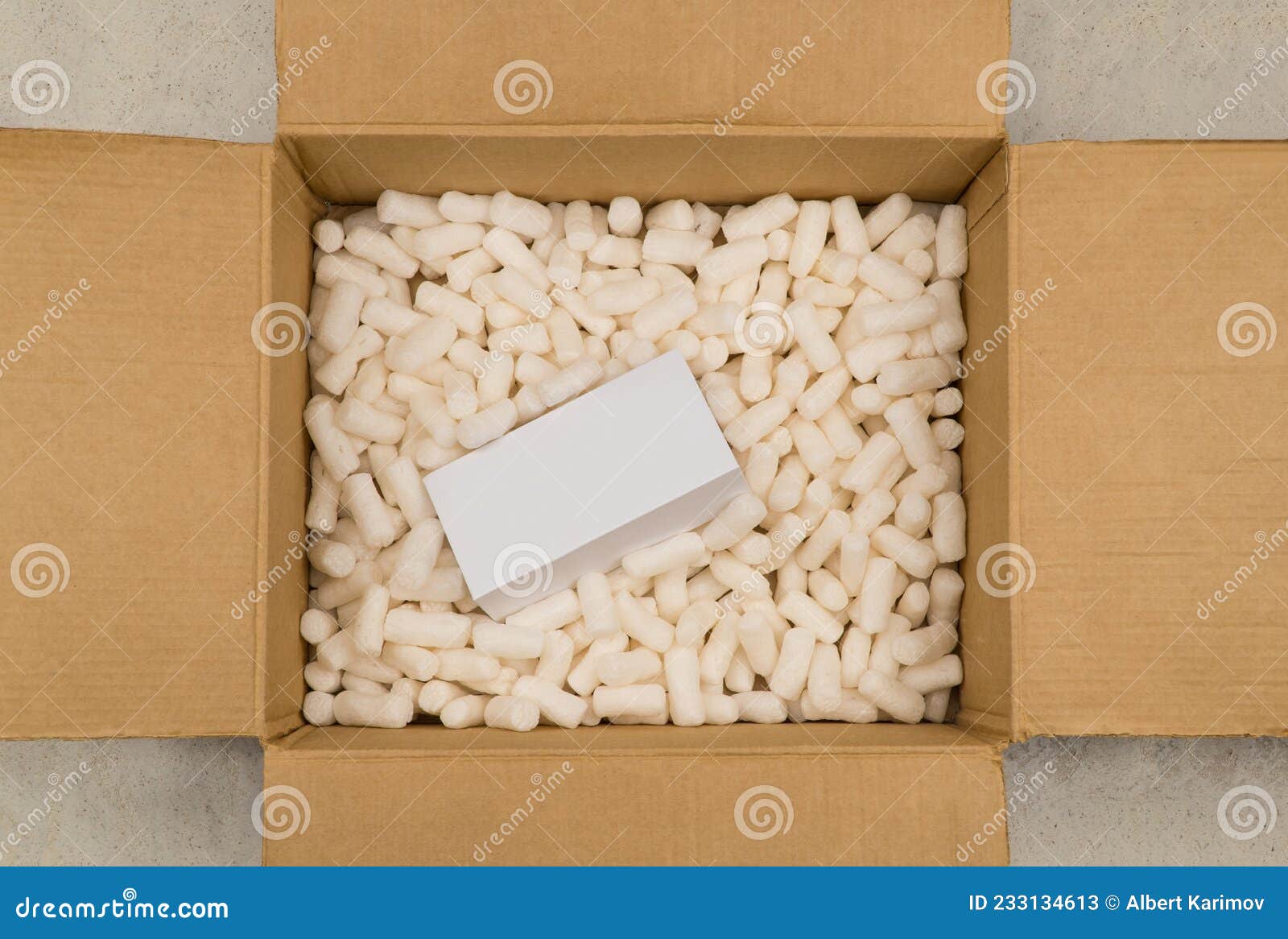 Filler for packaging stock image. Image of container - 233134613