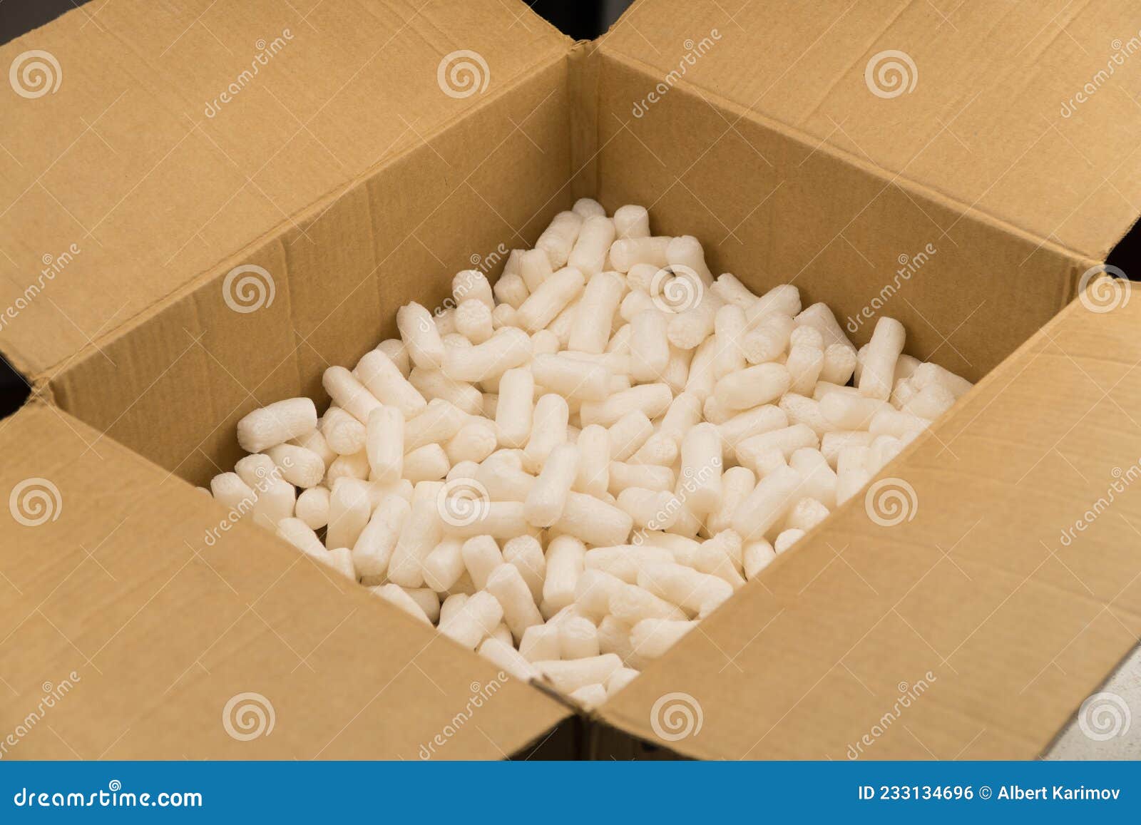 Filler for packaging stock photo. Image of foam, package - 233134696