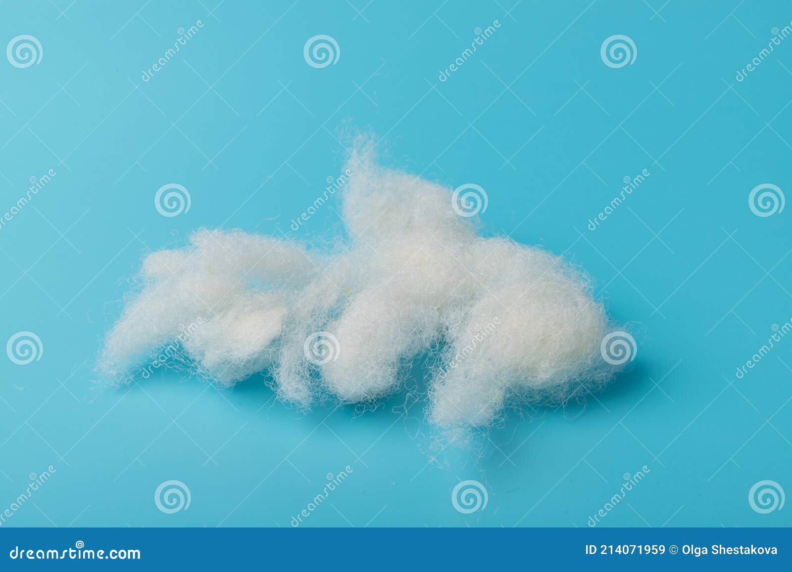 Filler Sintepon. White Synthetic Winterizer on Blue Background Stock ...