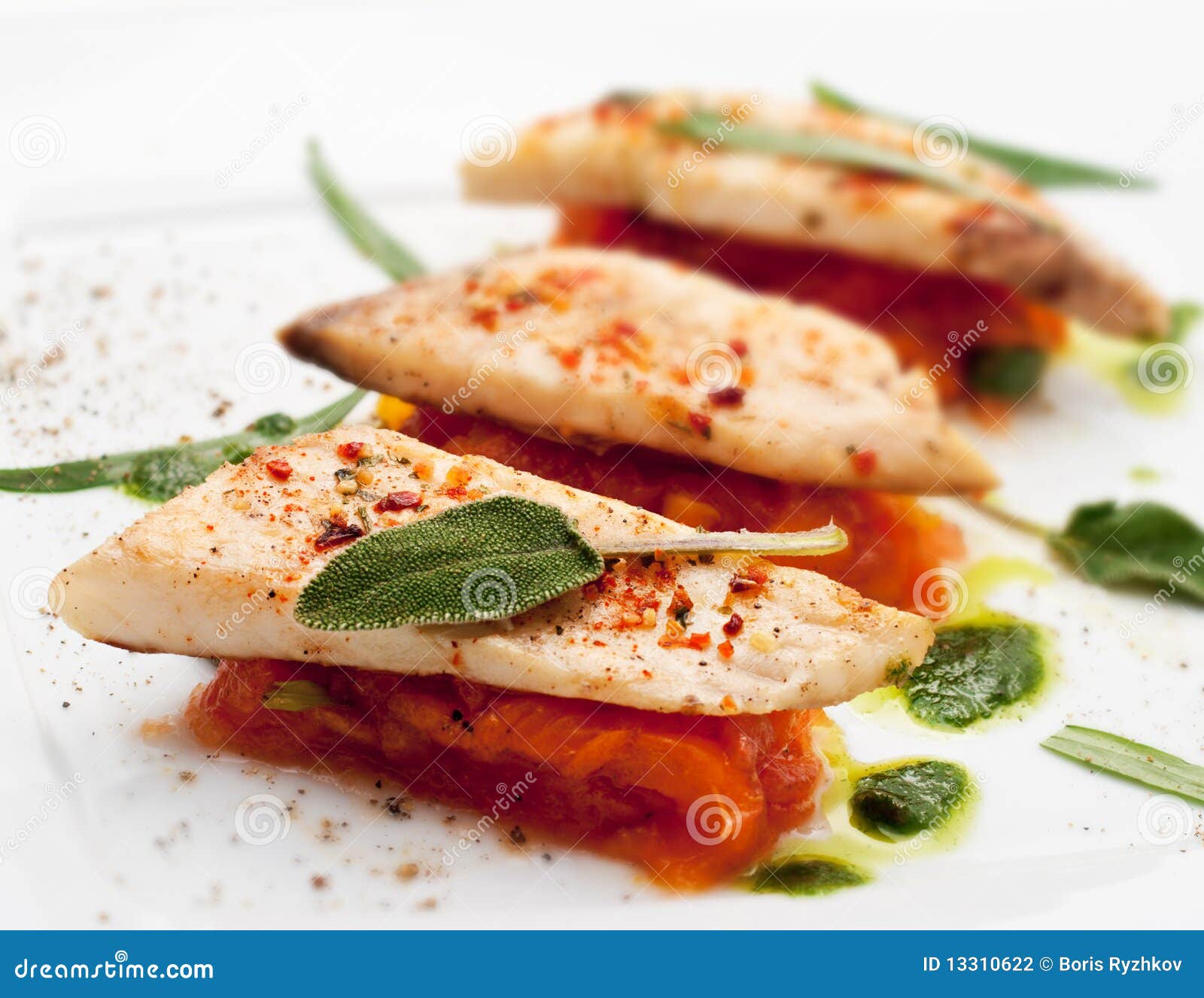 Fillet of Fish stock photo. Image of lunch, elegance - 13310622