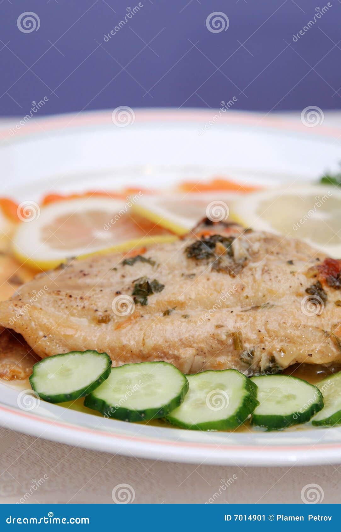 Fillet of Fish and Salad stock image. Image of lunch, grilled - 7014901