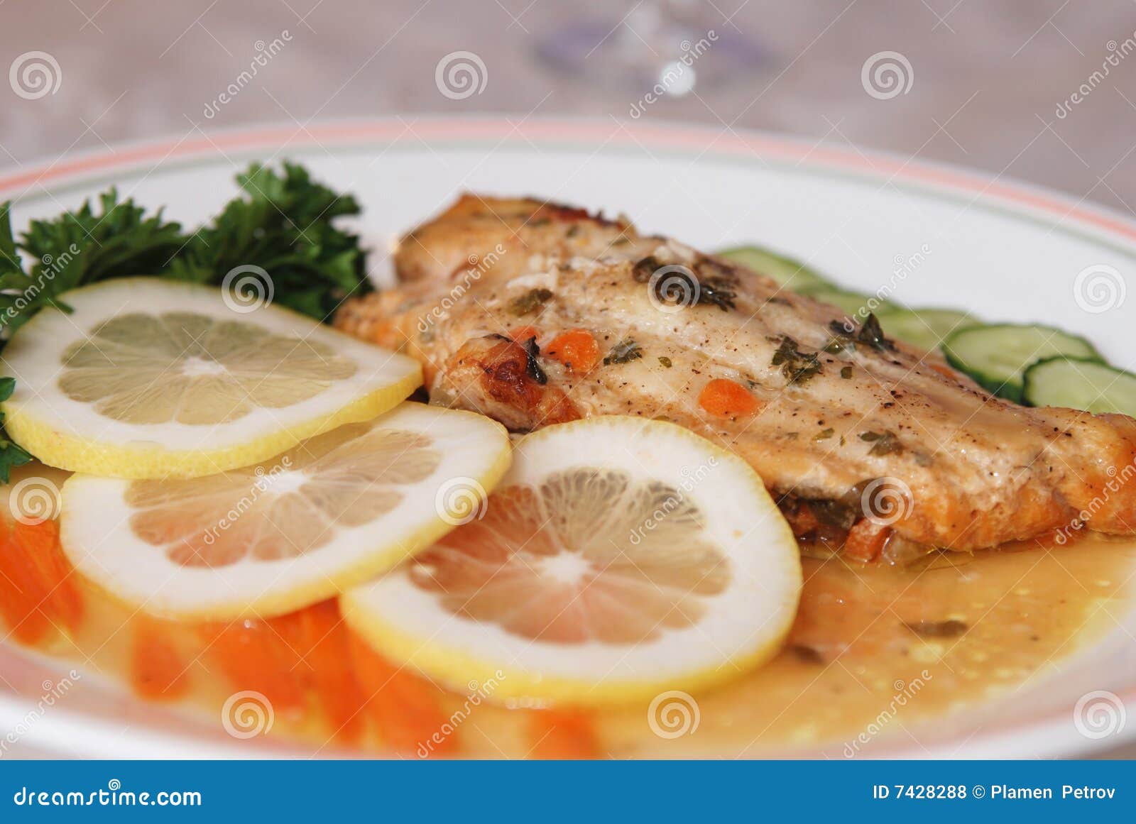 Fillet of Fish and Side Salad Stock Photo - Image of seafood, state ...