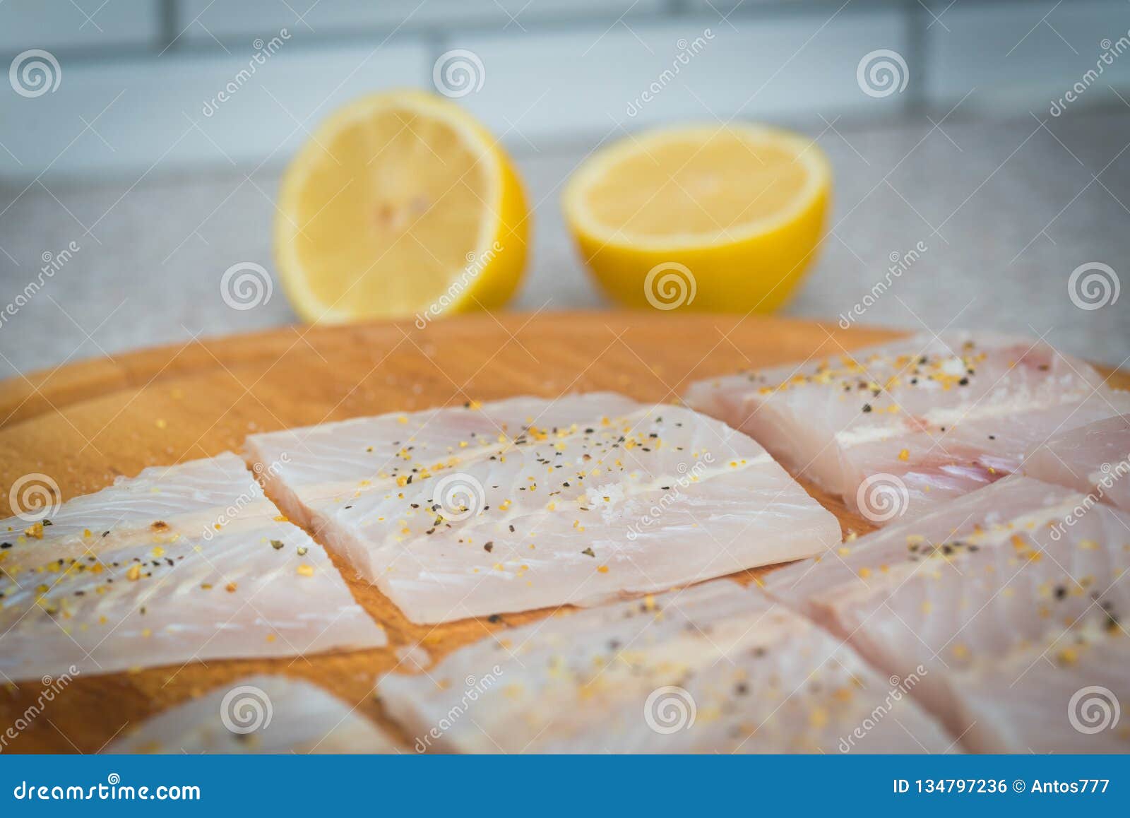 Fillet of fresh raw fish stock photo. Image of gourmet - 134797236