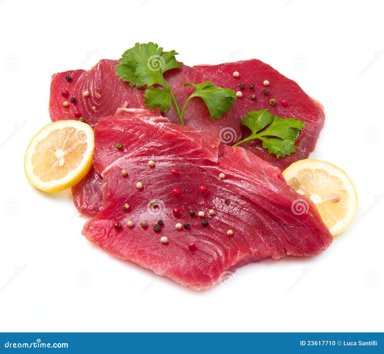 Fillet of fresh tuna stock photo. Image of slices, tuna - 23617710