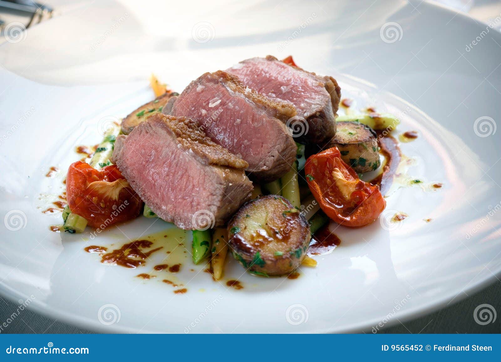 Fillet of lamb stock photo. Image of meat, sauce, dining - 9565452