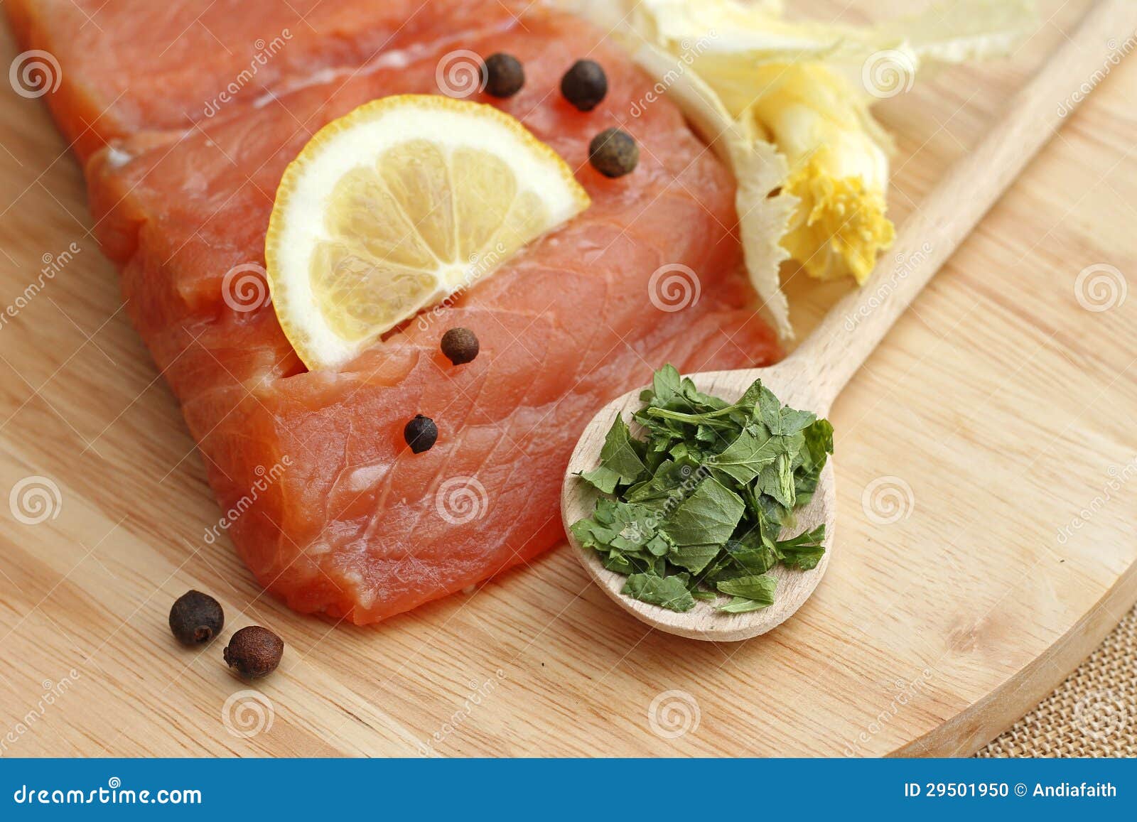 Fillet of Salmon with Spice Stock Photo - Image of nutrition ...