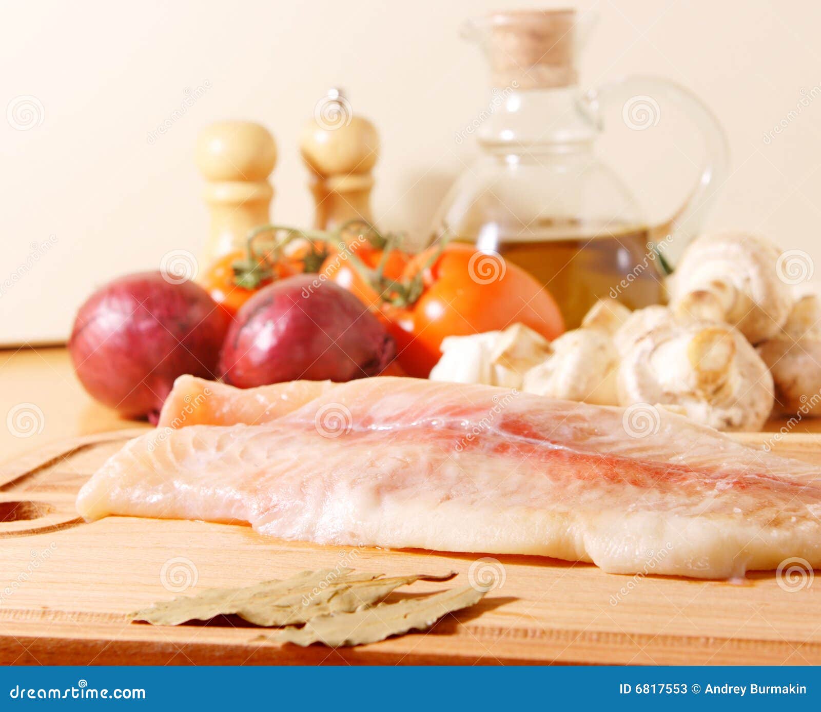 Fillet of a sea fish stock image. Image of fillet, crude - 6817553