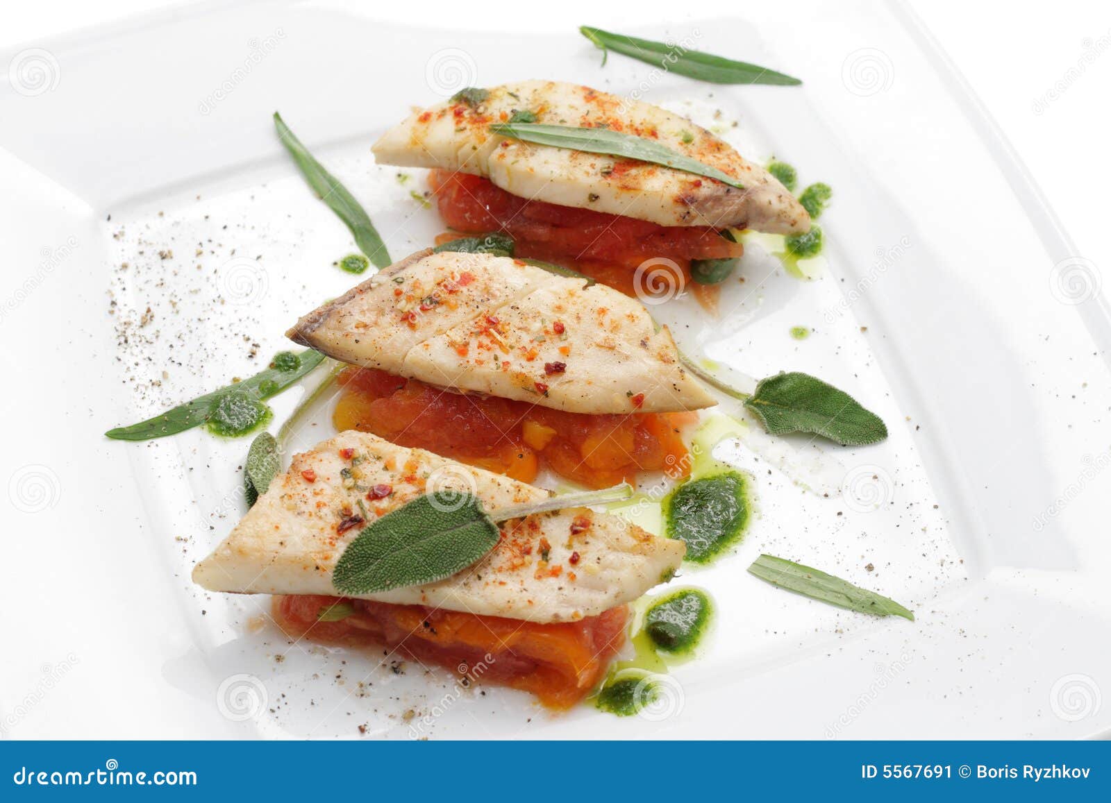 Filleted Fish stock image. Image of food, vegetable, luxury - 5567691