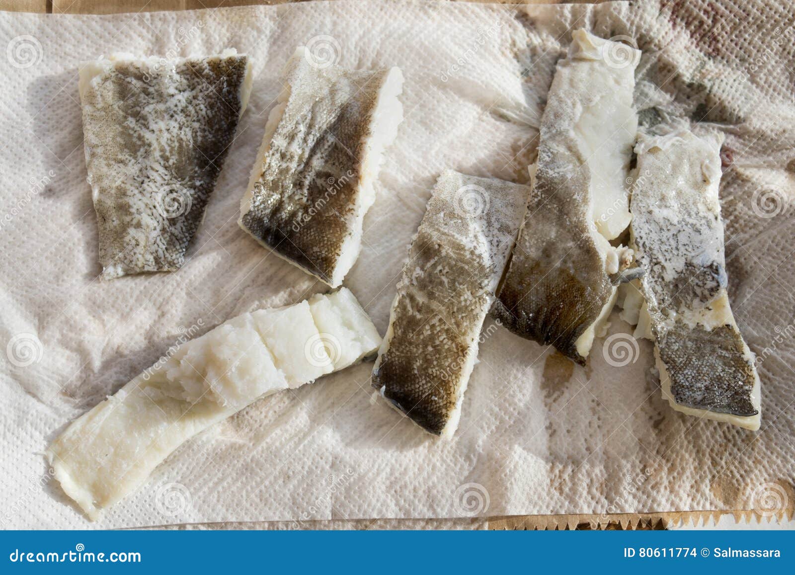 Fillets of salt cod stock photo. Image of bacalhau, health - 80611774