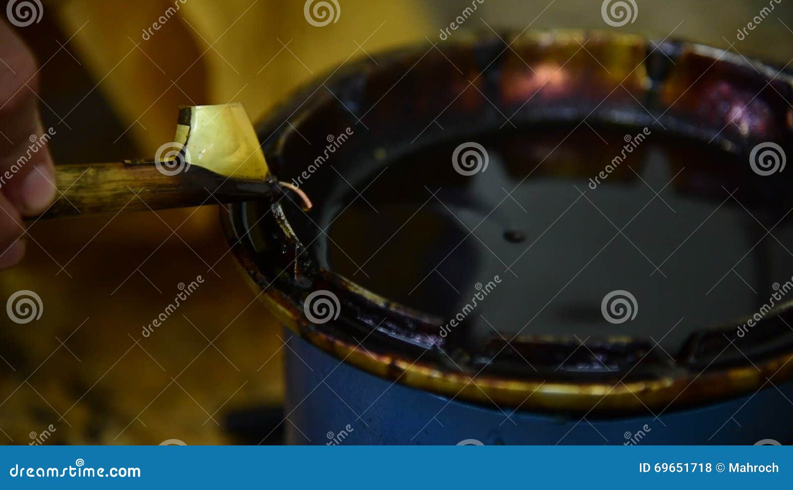 Filling Canting with Wax for Making Batik Stock Footage - Video of ...