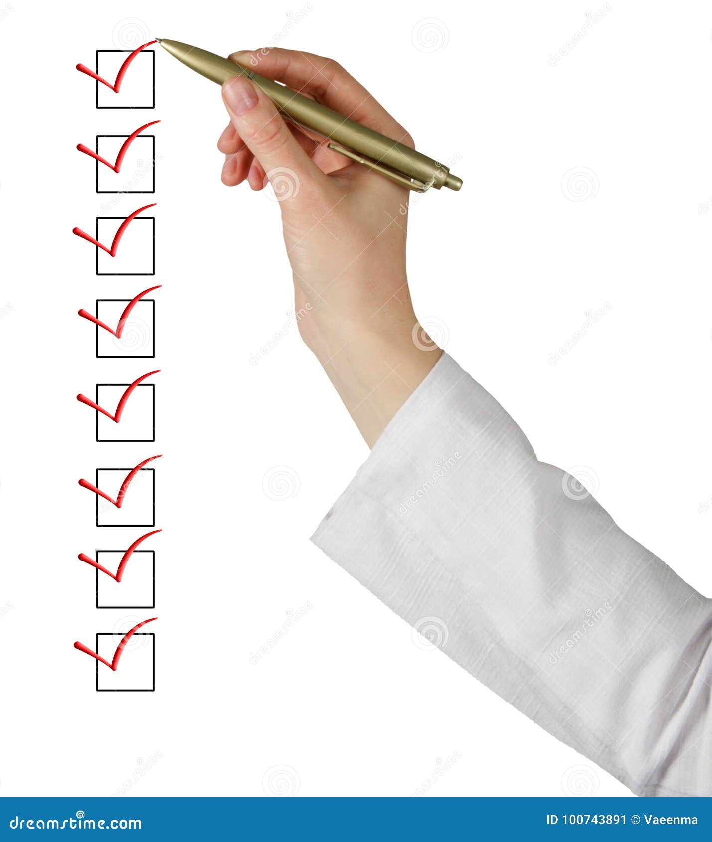 Filling Check list stock image. Image of business, education - 100743891