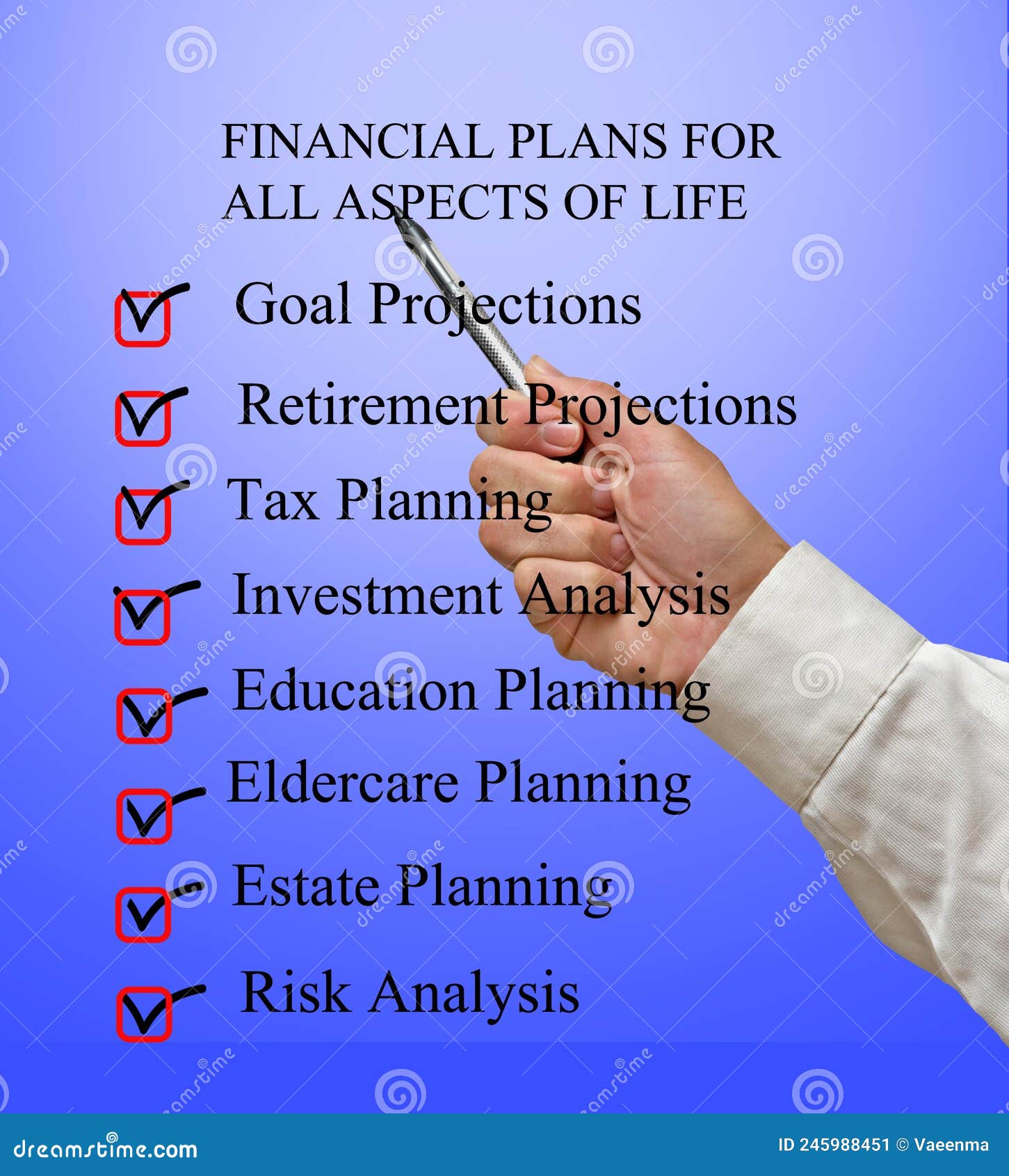 Checklist for Financial Plans Stock Image - Image of choice, aging ...