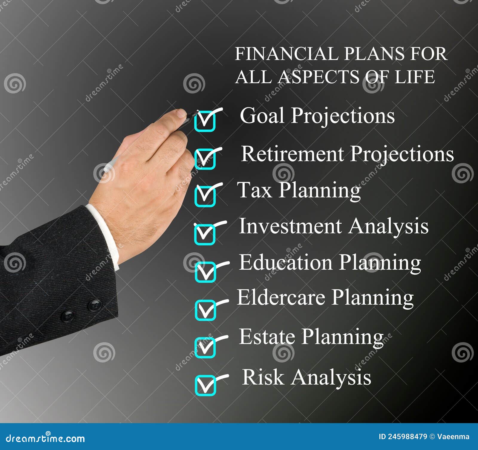 Checklist for Financial Plans Stock Image - Image of investment ...