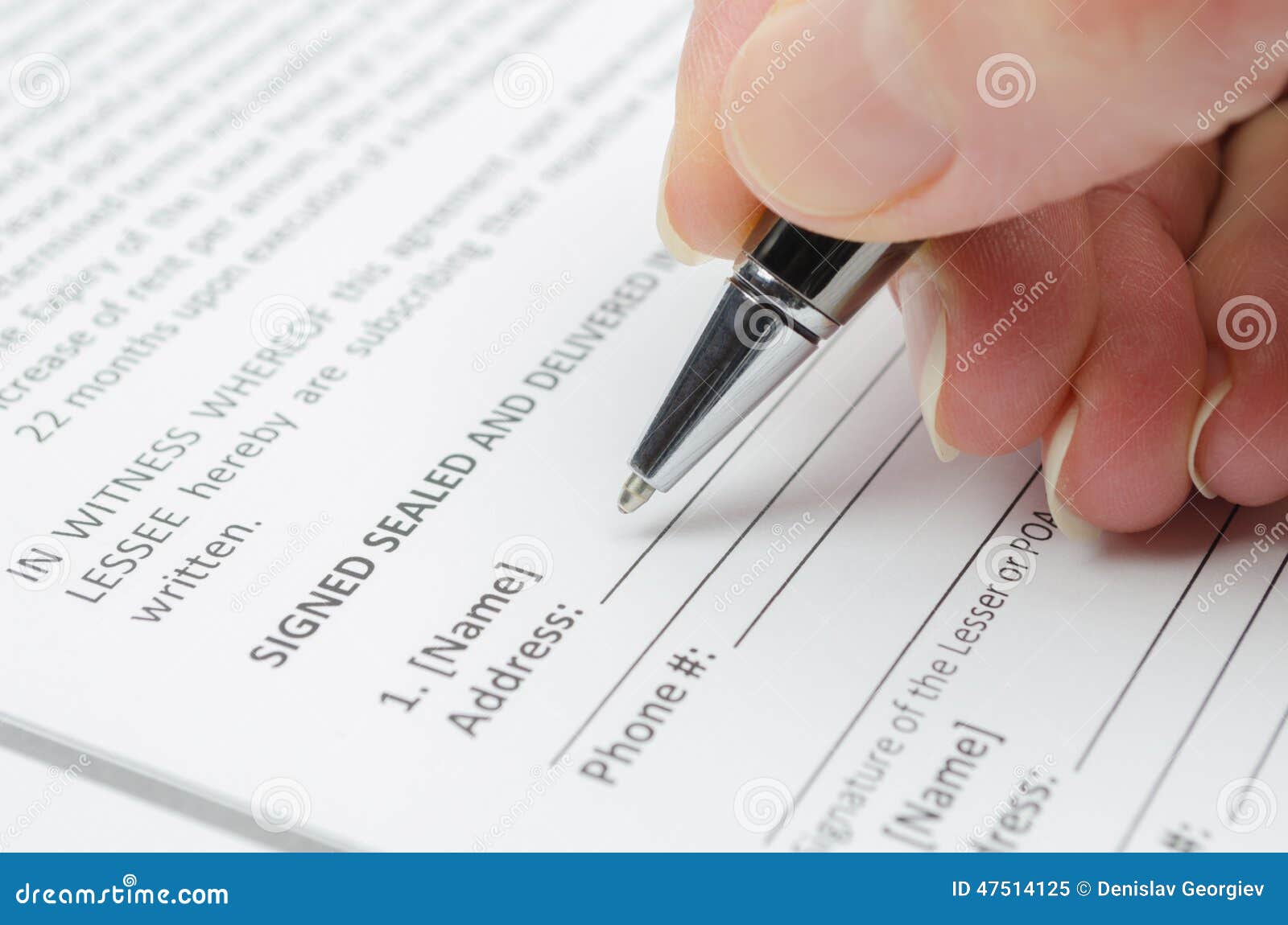 Filling document stock image. Image of bank, female, property - 47514125