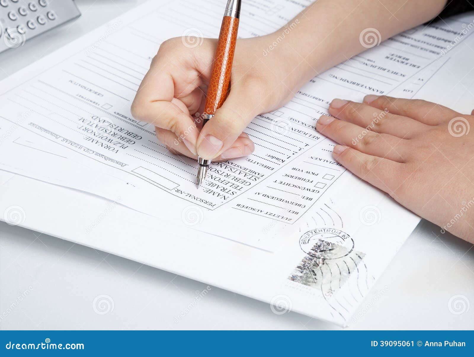 Filling the documents. stock image. Image of poll, choosing - 39095061