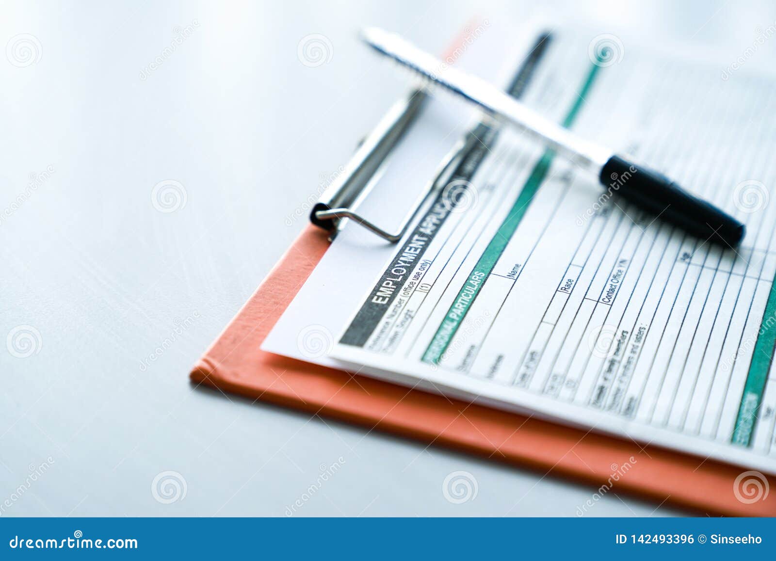 Filling the Employment Application Form Stock Photo - Image of data ...