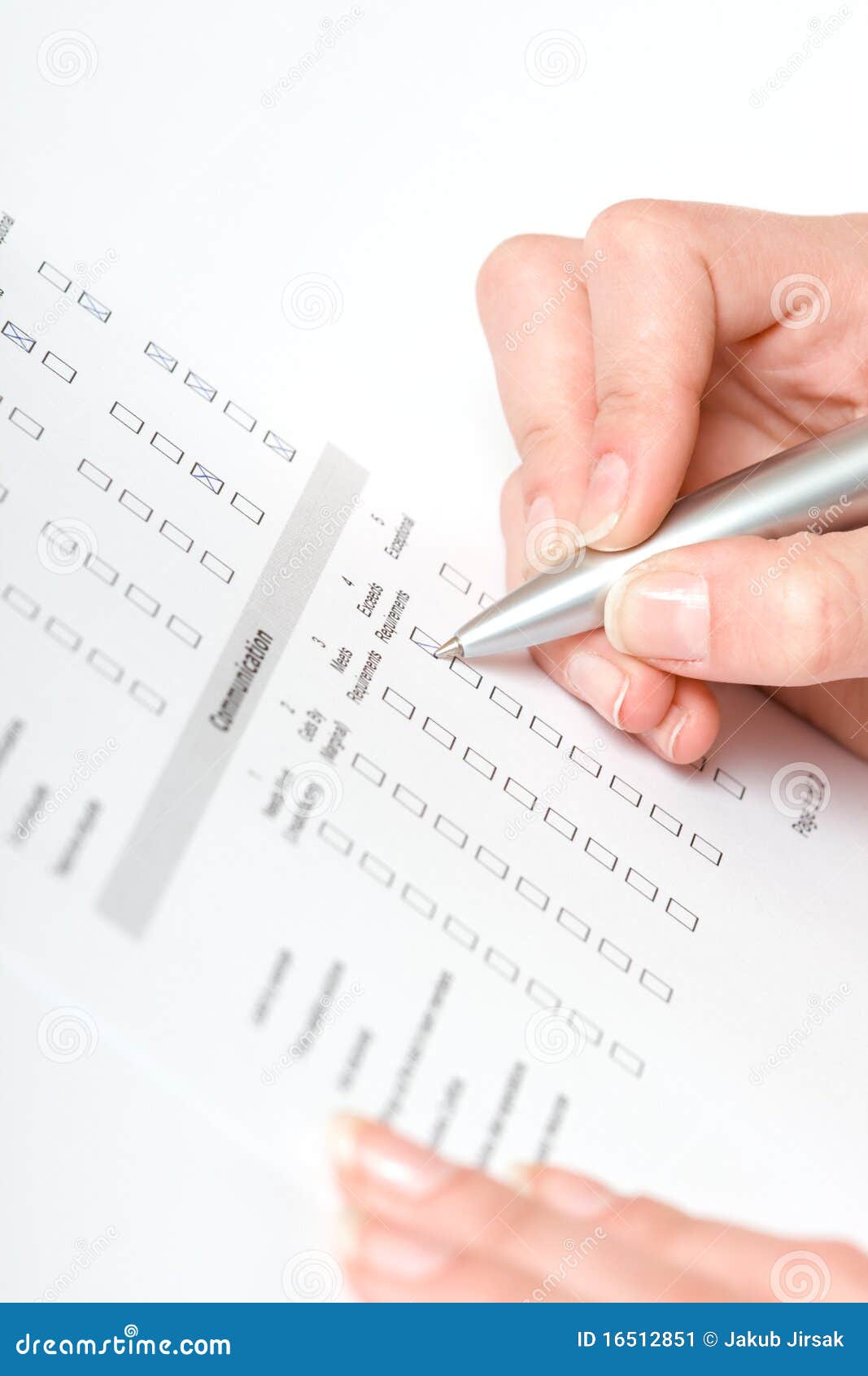 Filling the form stock image. Image of paper, female - 16512851
