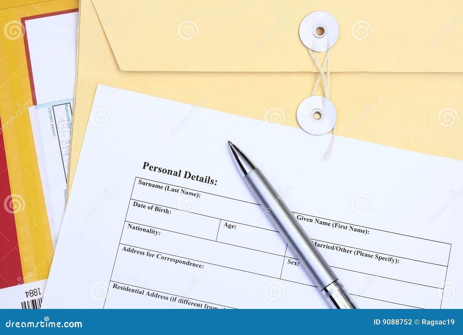 Filling a form stock photo. Image of subscription, paper - 9088752