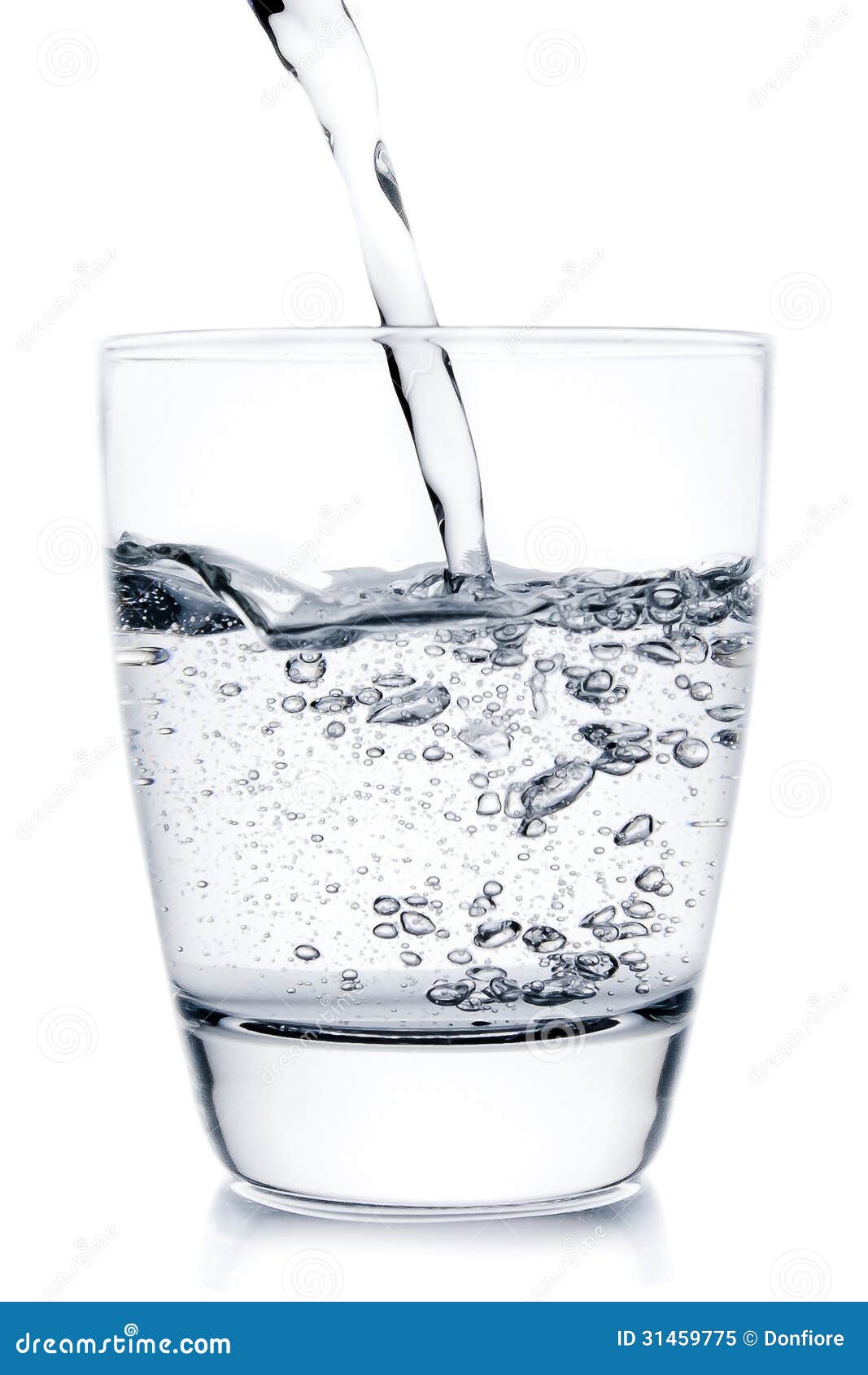 Filling a Glass with Pouring Water Stock Image - Image of cool, clear ...