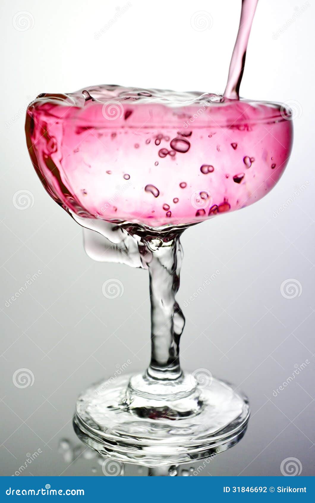 Filling a Glass with Water Showing a Drink Concept Stock Photo - Image ...