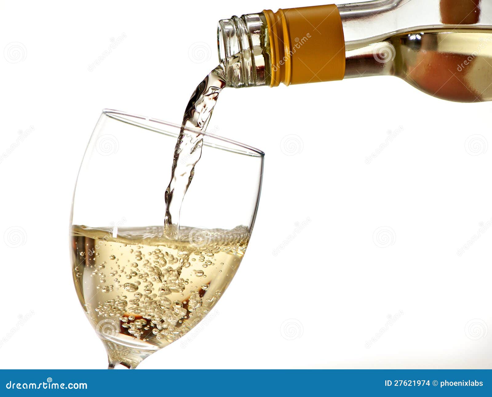 Filling The Glass With Finest White Wine Stock Photography ...