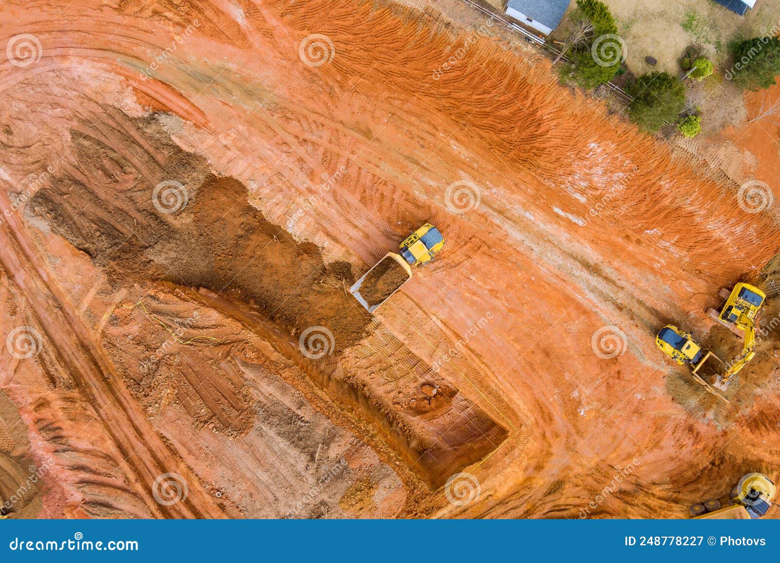 Filling the Ground with a Large Pit the Preparing Ground for New ...