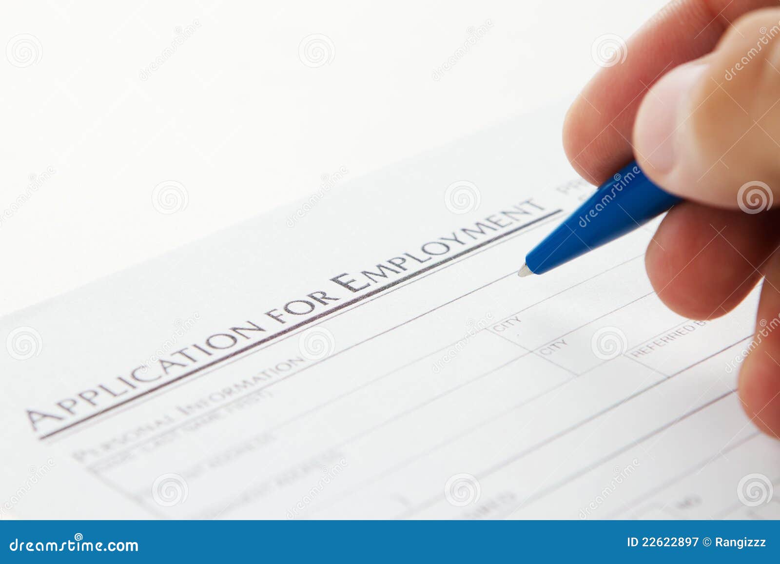 Filling job application stock image. Image of blank, data - 22622897